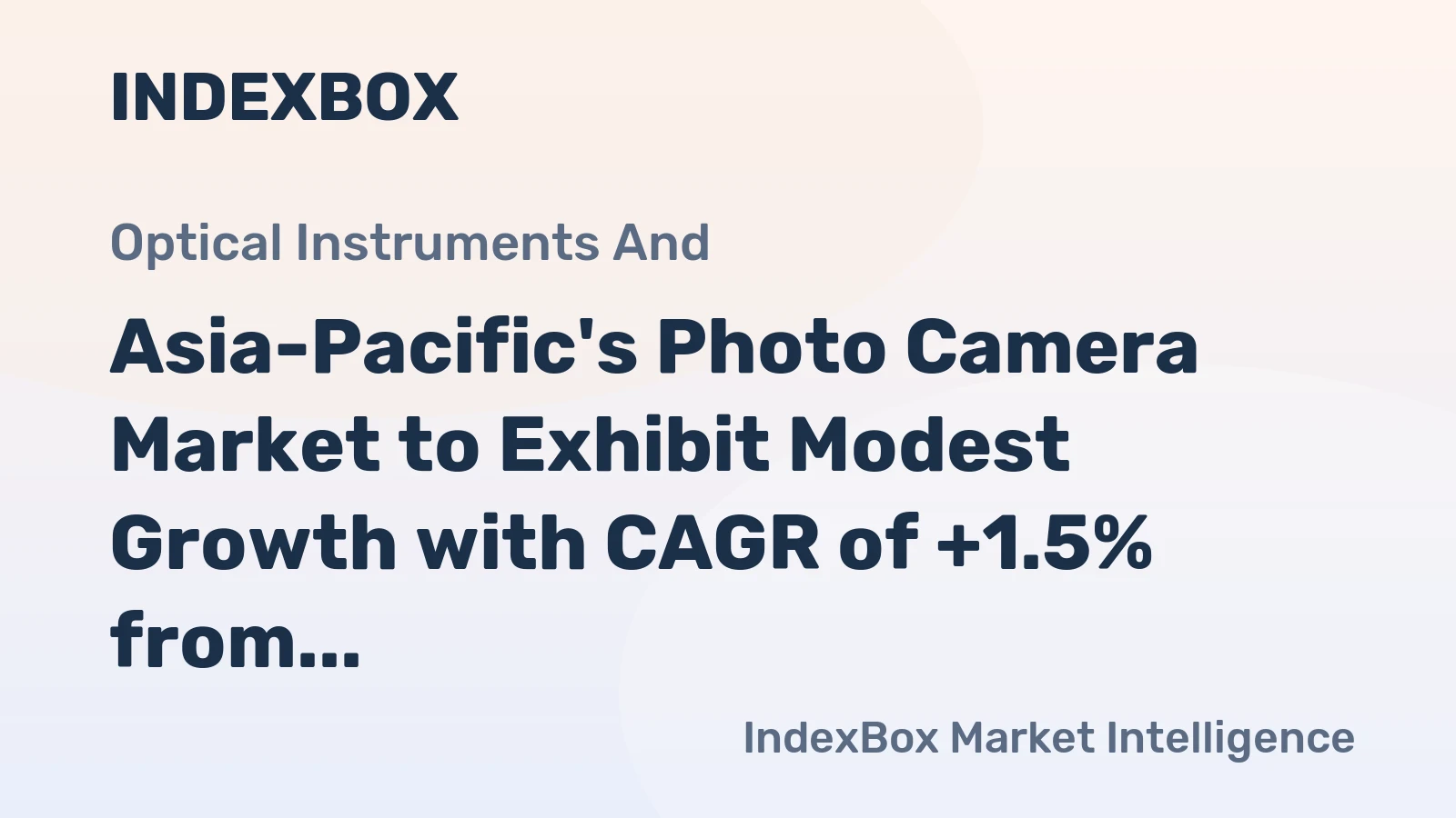 Asia-Pacific's Photo Camera Market to Exhibit Modest Growth with CAGR of +1.5% from 2024 to 2035