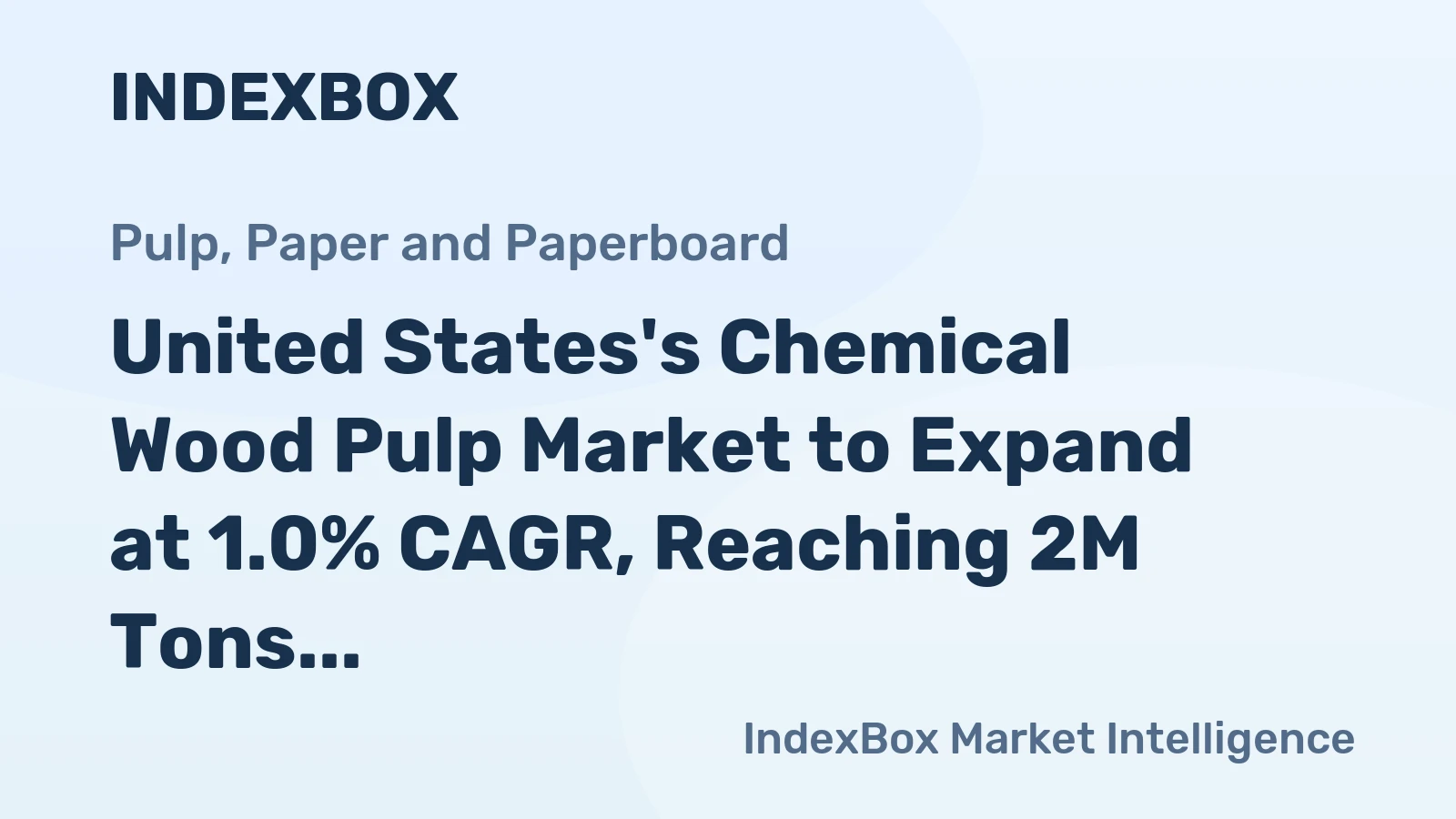 United States's Chemical Wood Pulp Market to Expand at 1.0% CAGR, Reaching 2M Tons by 2035