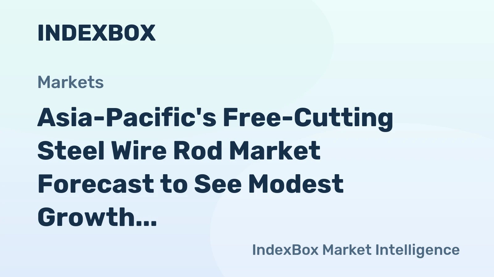 Asia-Pacific's Free-Cutting Steel Wire Rod Market Forecast to See Modest Growth With 01% CAGR Through 2035