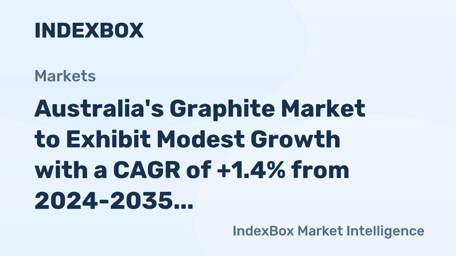 Australia's Graphite Market to Exhibit Modest Growth with a CAGR of +1.4% from 2024-2035