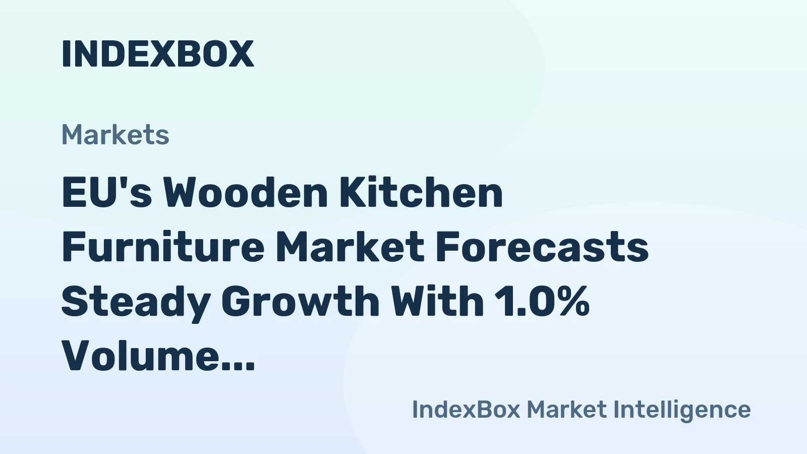 EU's Wooden Kitchen Furniture Market Forecasts Steady Growth With 1.0% Volume CAGR Through 2035