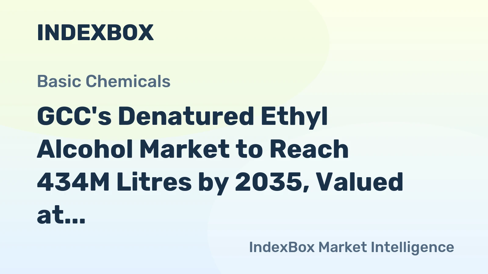 GCC's Denatured Ethyl Alcohol Market to Reach 434M Litres by 2035, Valued at $406M