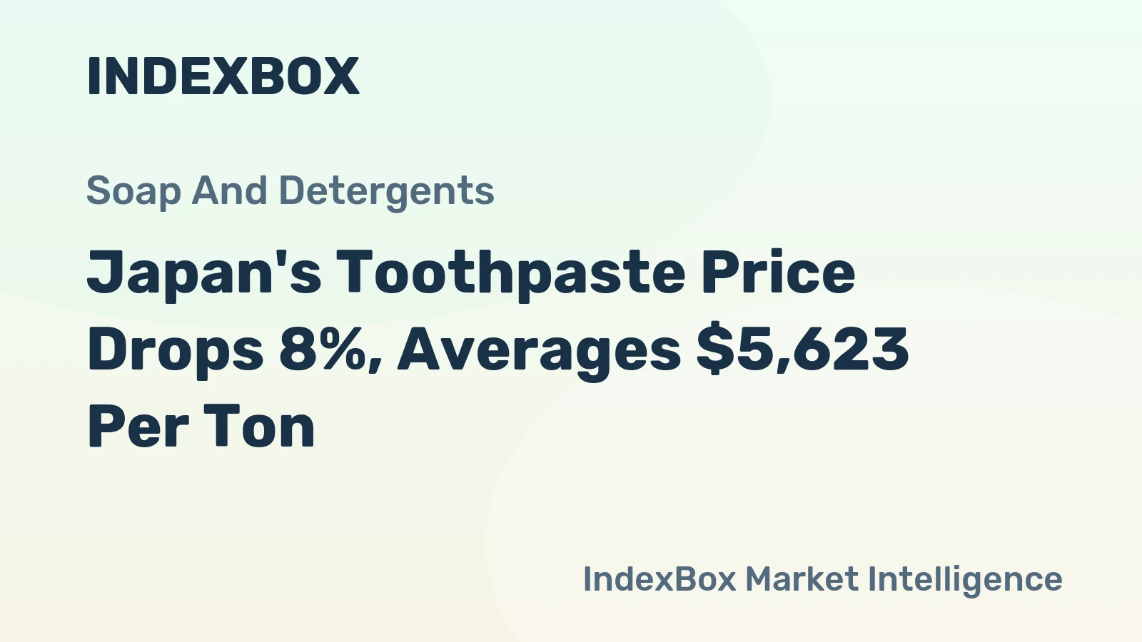Japan's Toothpaste Price Drops 8%, Averages $5,623 Per Ton