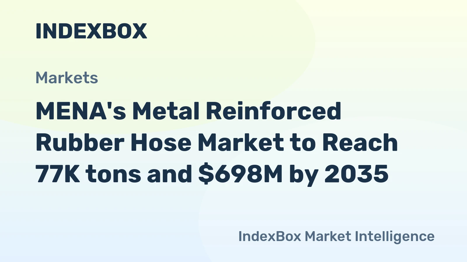 MENA's Metal Reinforced Rubber Hose Market to Reach 77K tons and $698M by 2035