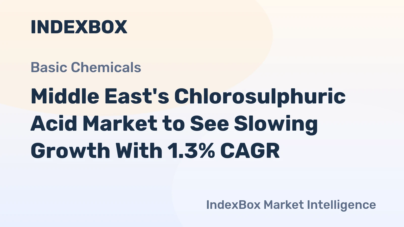 Middle East's Chlorosulphuric Acid Market to See Slowing Growth With 1.3% CAGR