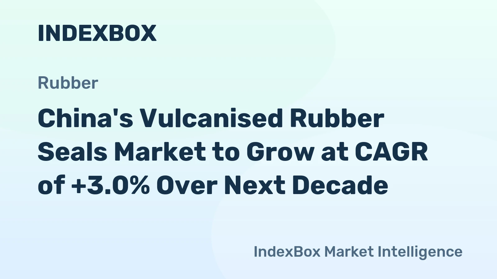 China's Vulcanised Rubber Seals Market to Grow at CAGR of +3.0% Over Next Decade