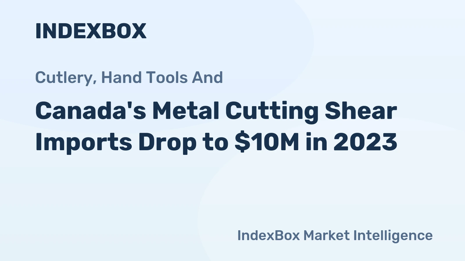 Canada's Metal Cutting Shear Imports Drop to $10M in 2023
