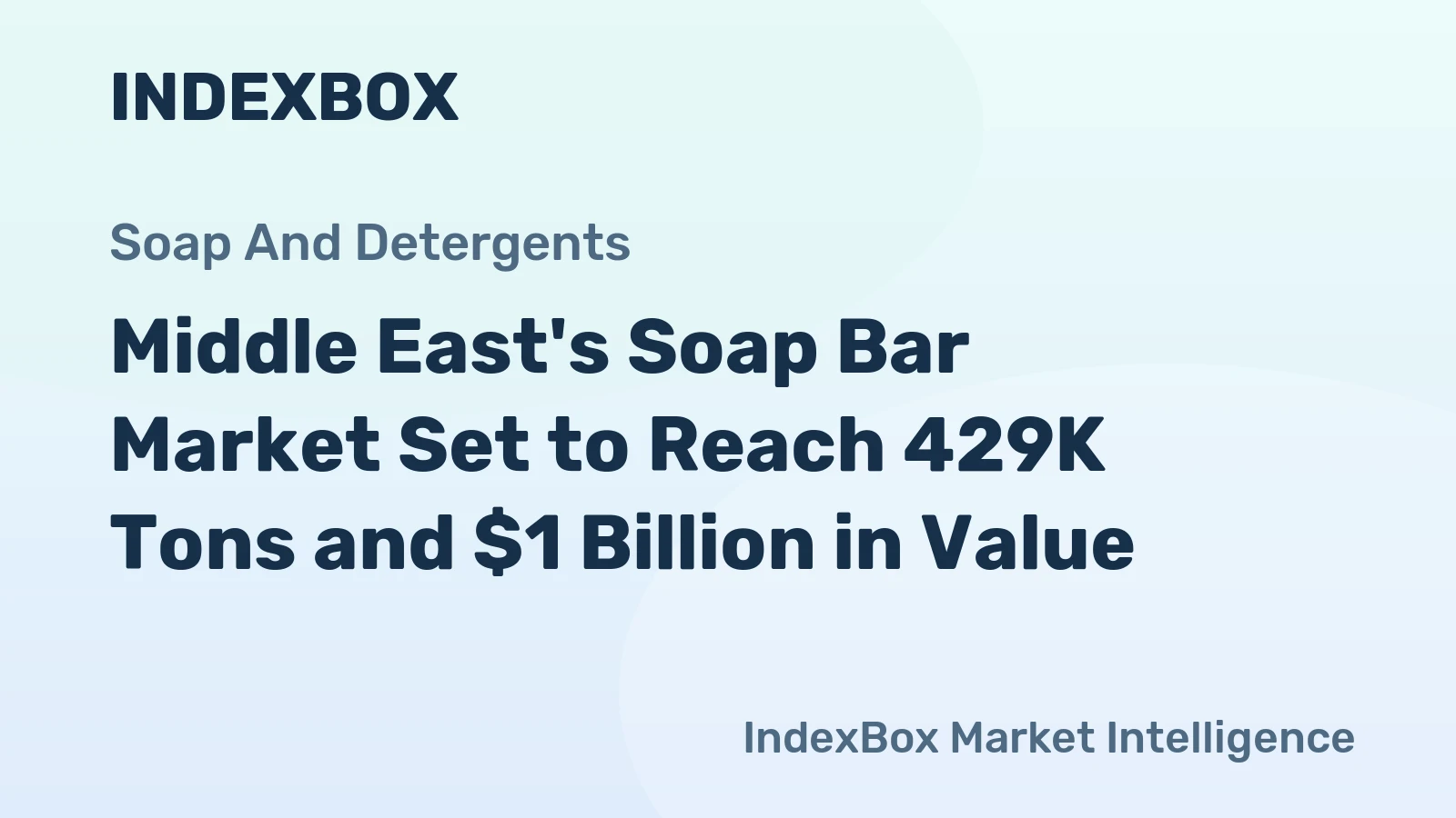 Middle East's Soap Bar Market Set to Reach 429K Tons and $1 Billion in Value