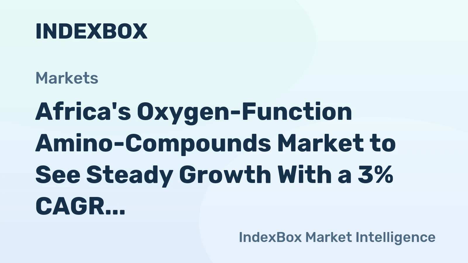 Africa's Oxygen-Function Amino-Compounds Market to See Steady Growth With a 3% CAGR in Value Through 2035