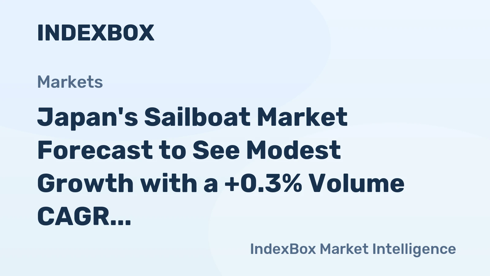 Japan's Sailboat Market Forecast to See Modest Growth with a +0.3% Volume CAGR Through 2035