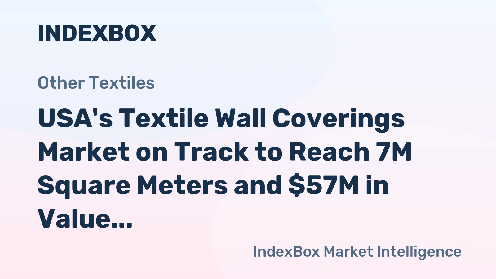 USA's Textile Wall Coverings Market on Track to Reach 7M Square Meters and $57M in Value