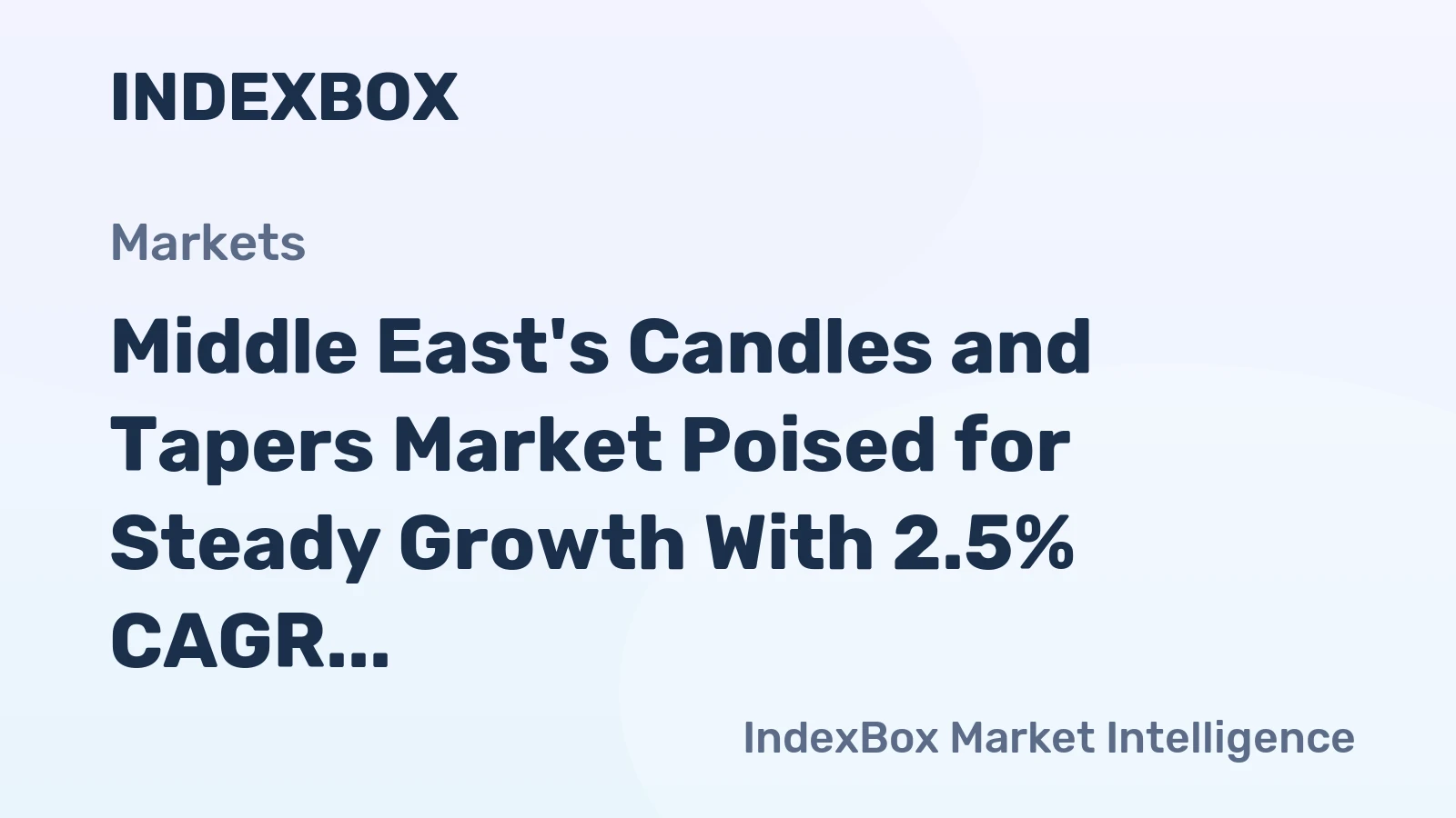 Middle East's Candles and Tapers Market Poised for Steady Growth With 2.5% CAGR in Value