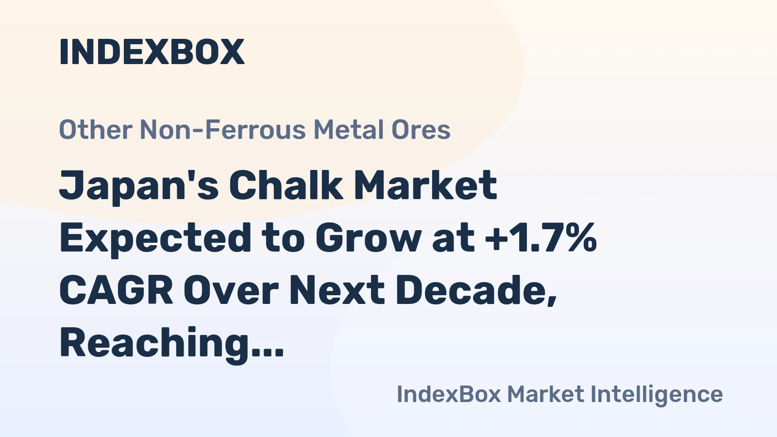 Japan's Chalk Market Expected to Grow at +1.7% CAGR Over Next Decade, Reaching $2.7B by 2035