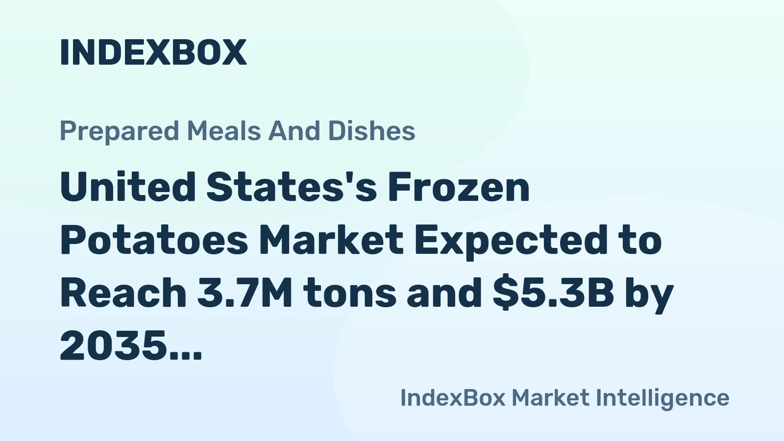 United States's Frozen Potatoes Market Expected to Reach 3.7M tons and $5.3B by 2035