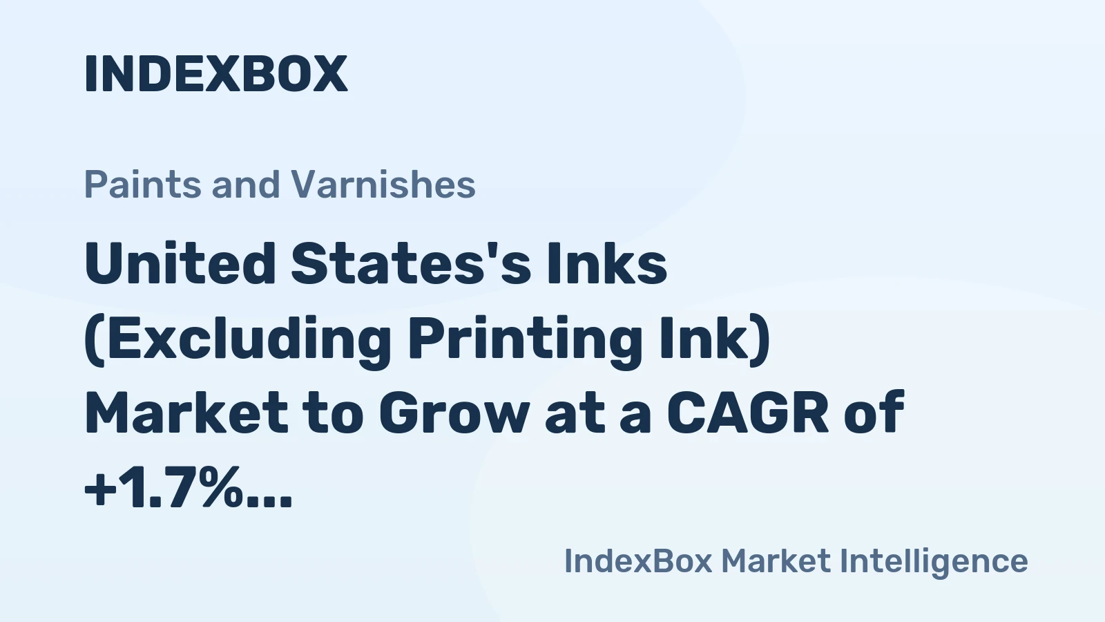United States's Inks (Excluding Printing Ink) Market to Grow at a CAGR of +1.7% to Reach $943M by 2035