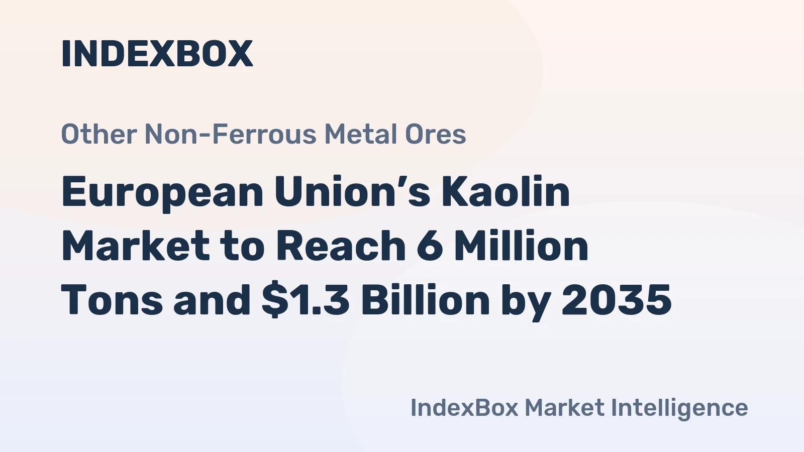 European Union’s Kaolin Market to Reach 6 Million Tons and $1.3 Billion by 2035