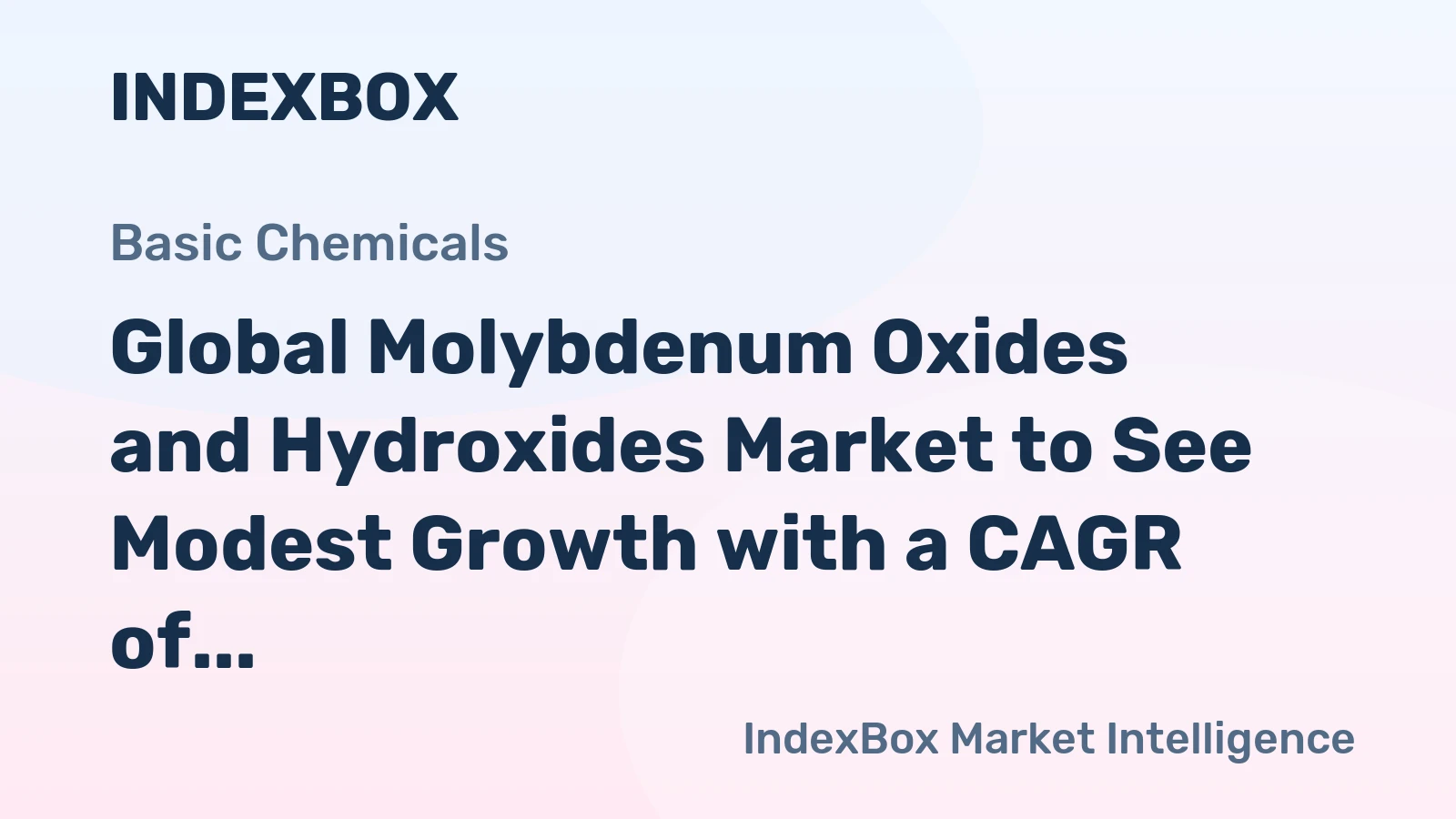 Global Molybdenum Oxides and Hydroxides Market to See Modest Growth with a CAGR of +0.4% from 2024 to 2035