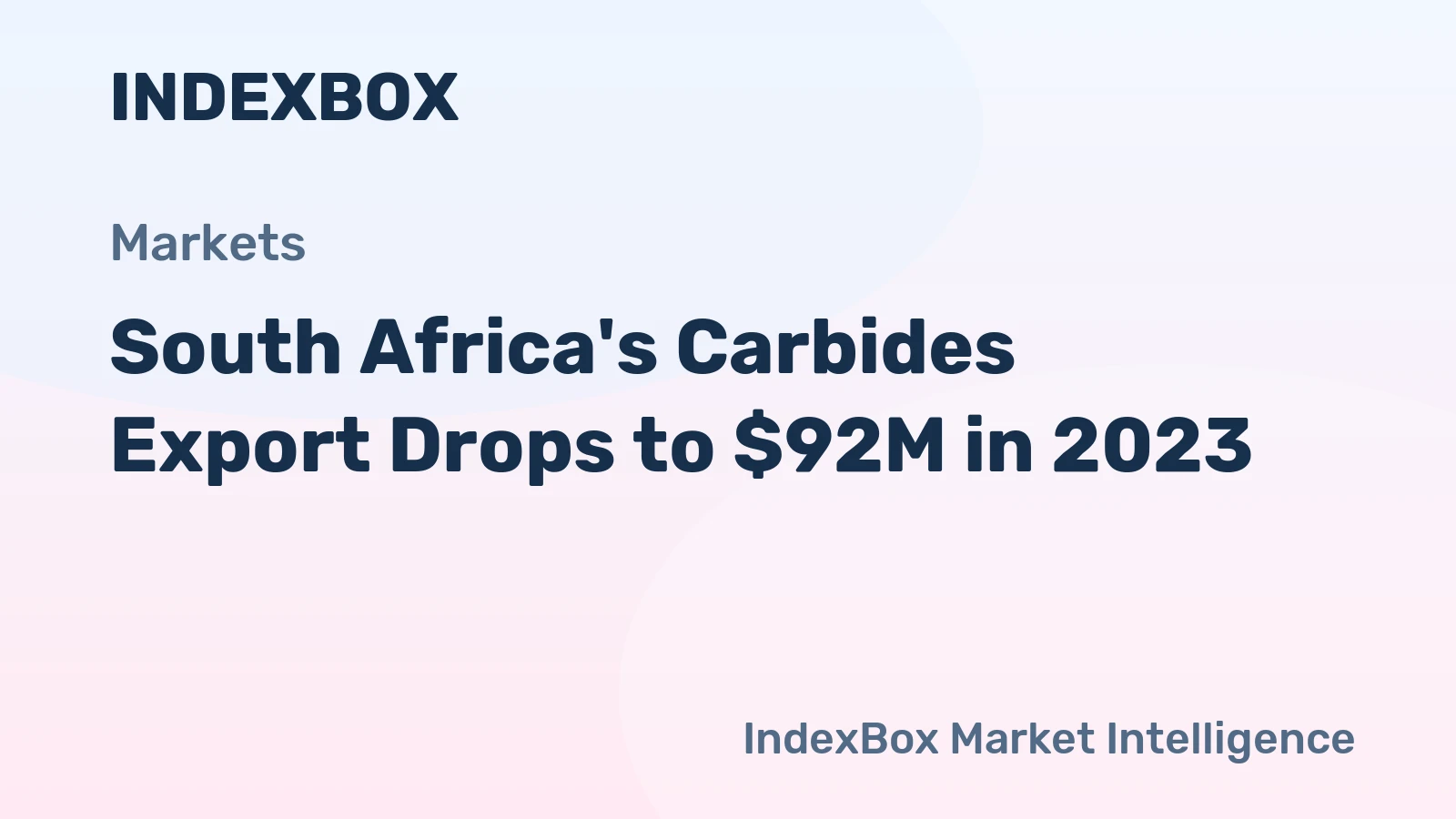 South Africa's Carbides Export Drops to $92M in 2023