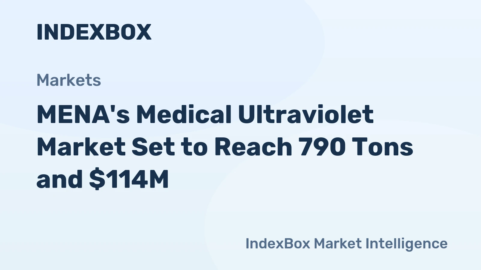 MENA's Medical Ultraviolet Market Set to Reach 790 Tons and $114M