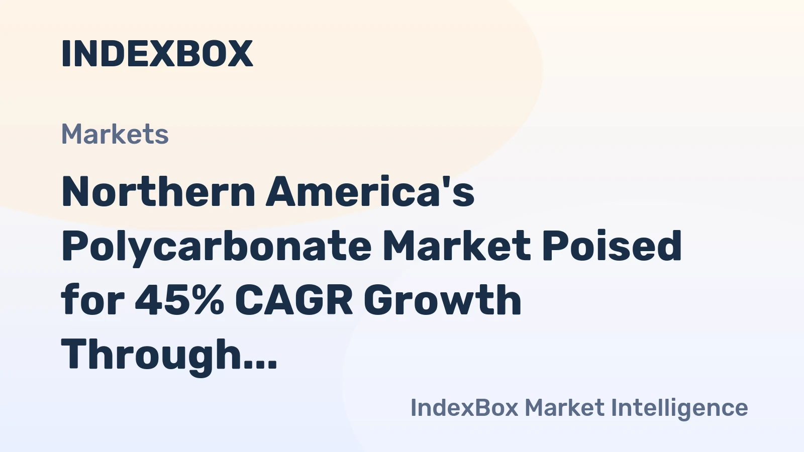 Northern America's Polycarbonate Market Poised for 45% CAGR Growth Through 2035