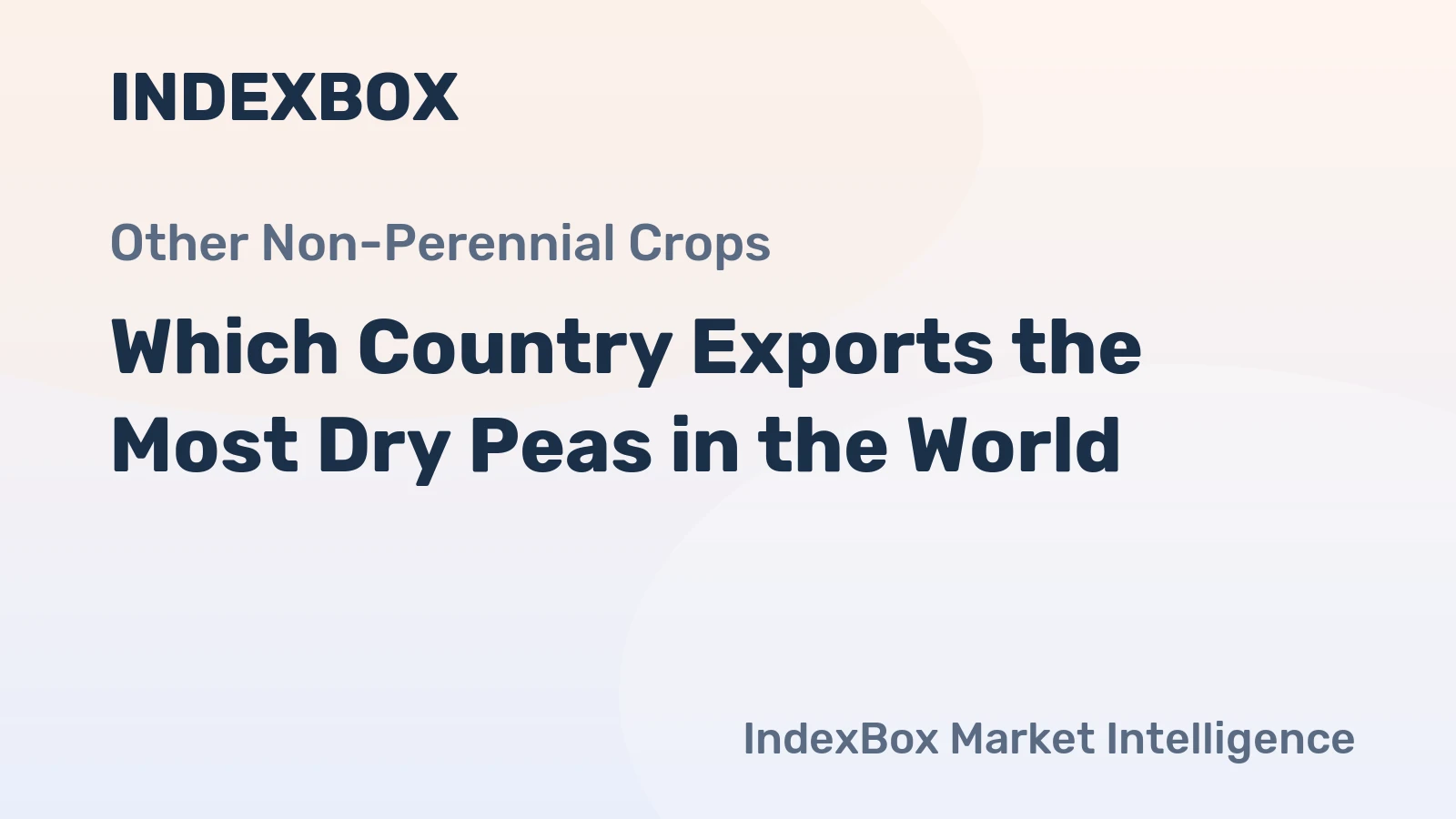 Which Country Exports the Most Dry Peas in the World?