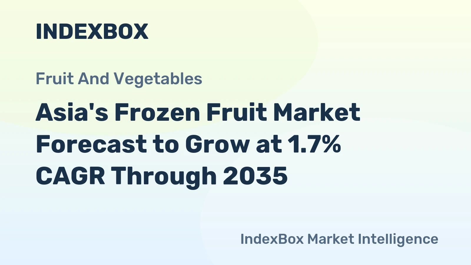 Asia's Frozen Fruit Market Forecast to Grow at 1.7% CAGR Through 2035