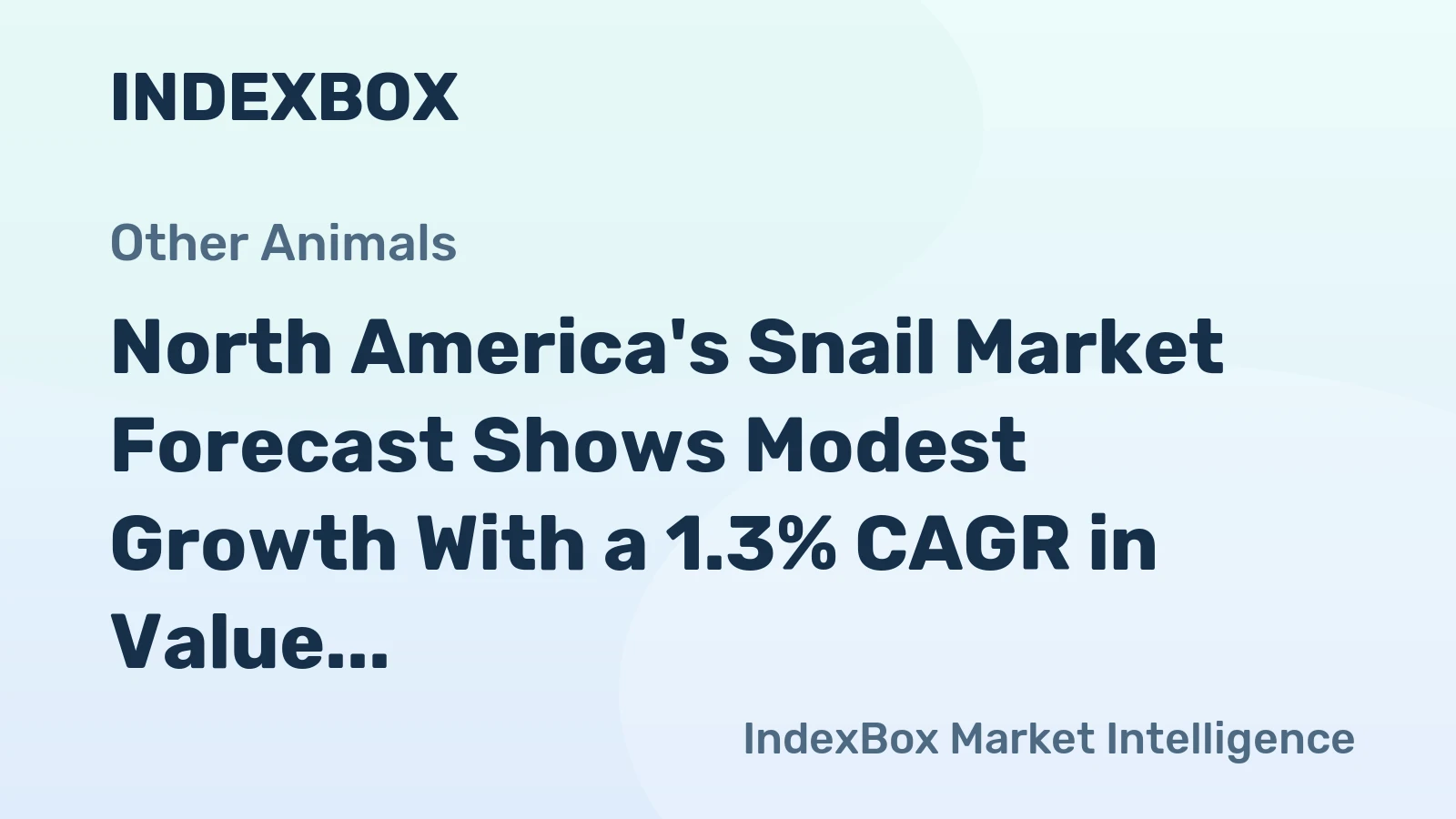North America's Snail Market Forecast Shows Modest Growth With a 1.3% CAGR in Value