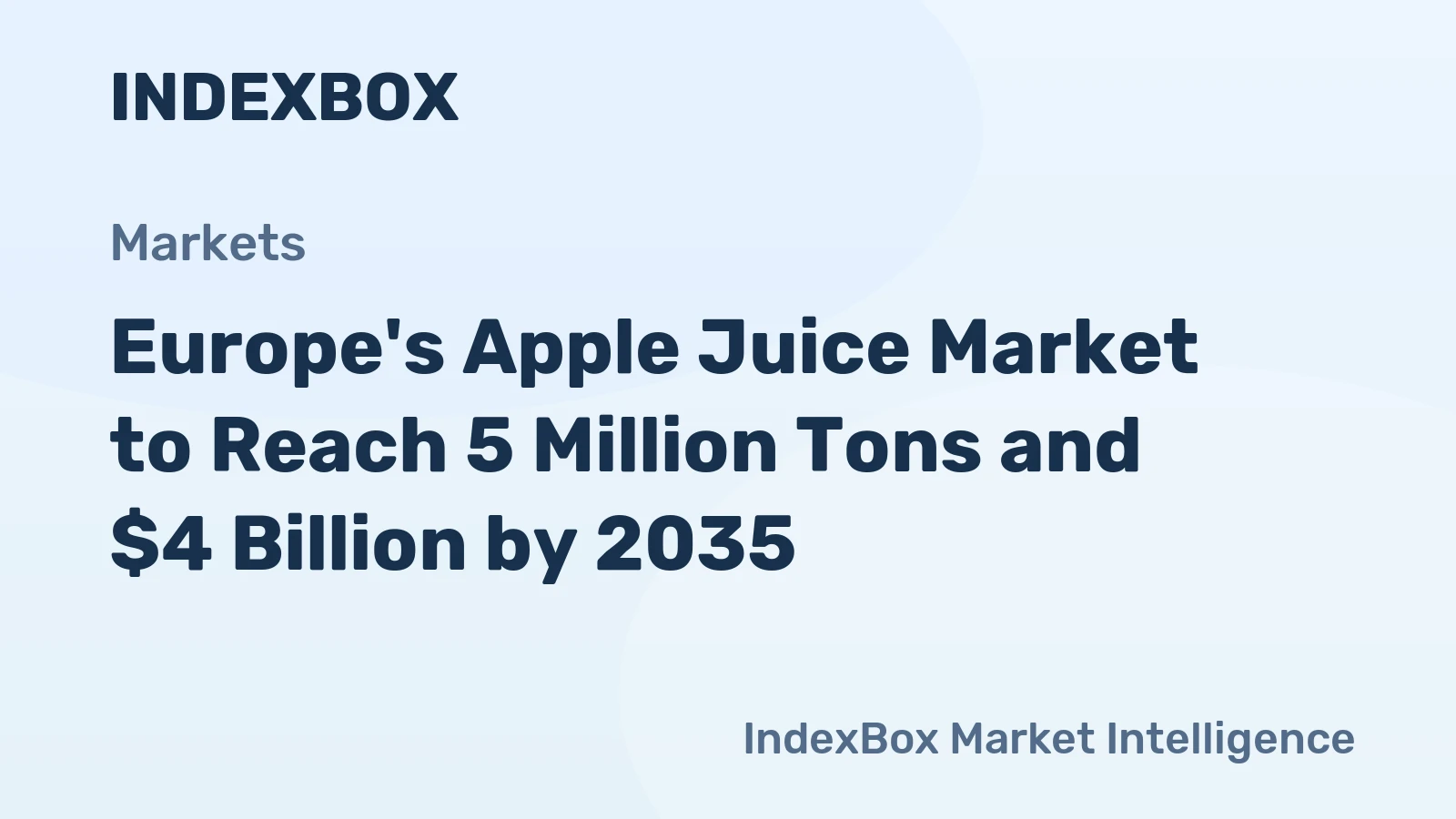 Europe's Apple Juice Market to Reach 5 Million Tons and $4 Billion by 2035