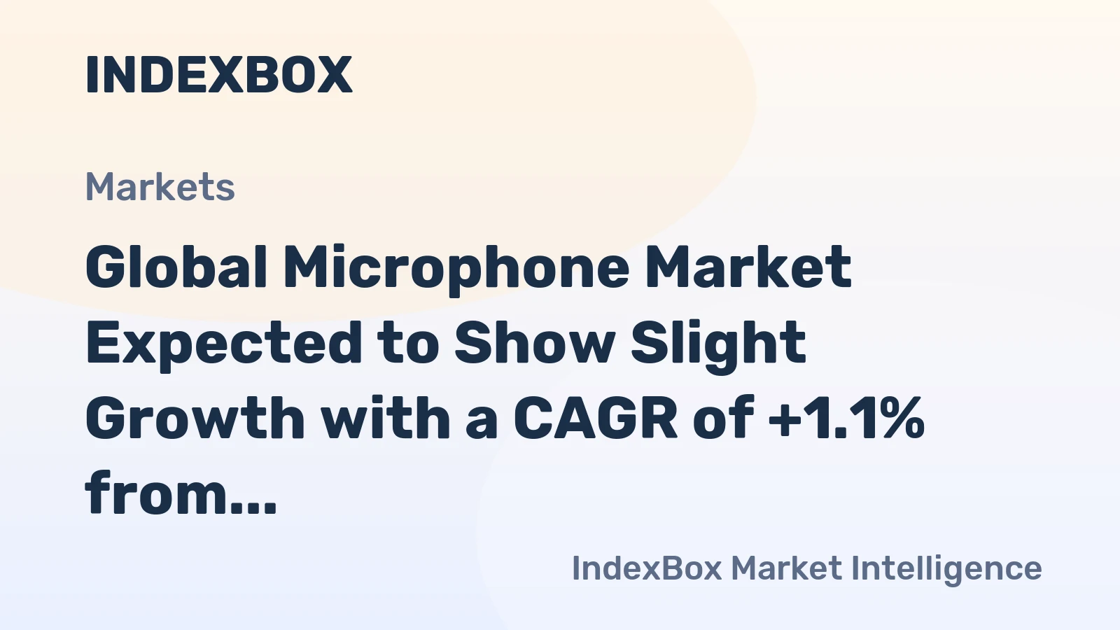 Global Microphone Market Expected to Show Slight Growth with a CAGR of +1.1% from 2024 to 2035