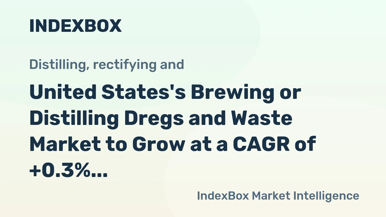 United States's Brewing or Distilling Dregs and Waste Market to Grow at a CAGR of +0.3% through 2035
