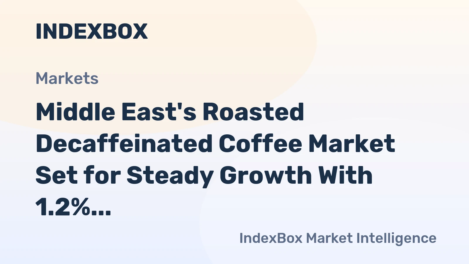 Middle East's Roasted Decaffeinated Coffee Market Set for Steady Growth With 1.2% CAGR Through 2035