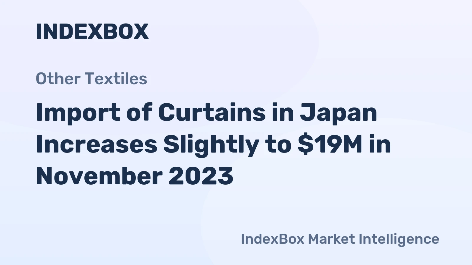 Import of Curtains in Japan Increases Slightly to $19M in November 2023