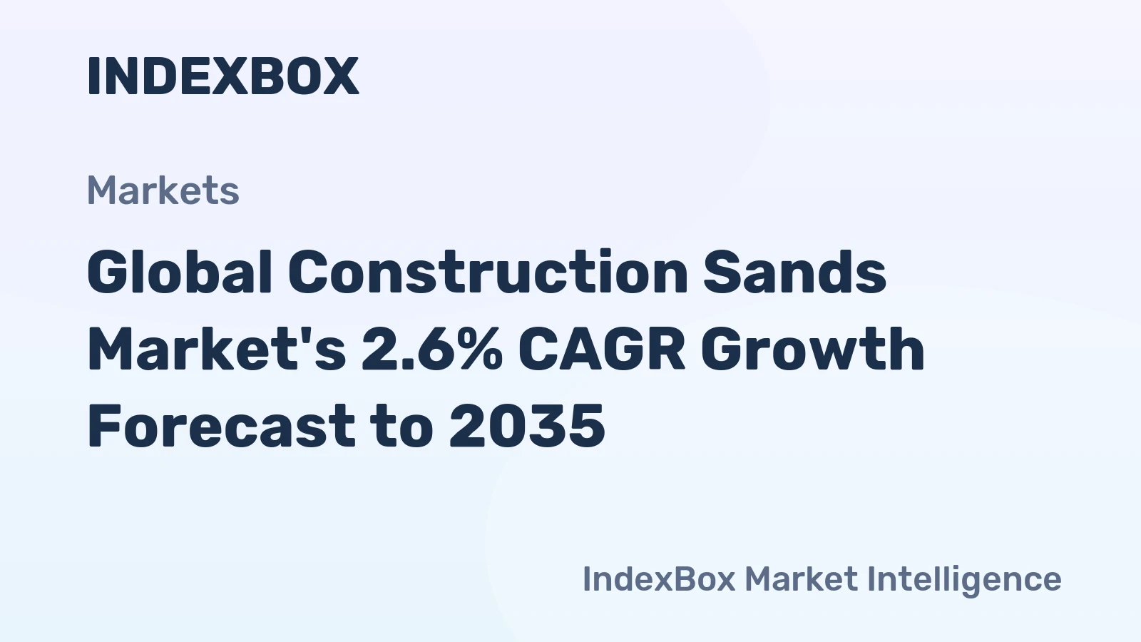 Global Construction Sands Market's 2.6% CAGR Growth Forecast to 2035