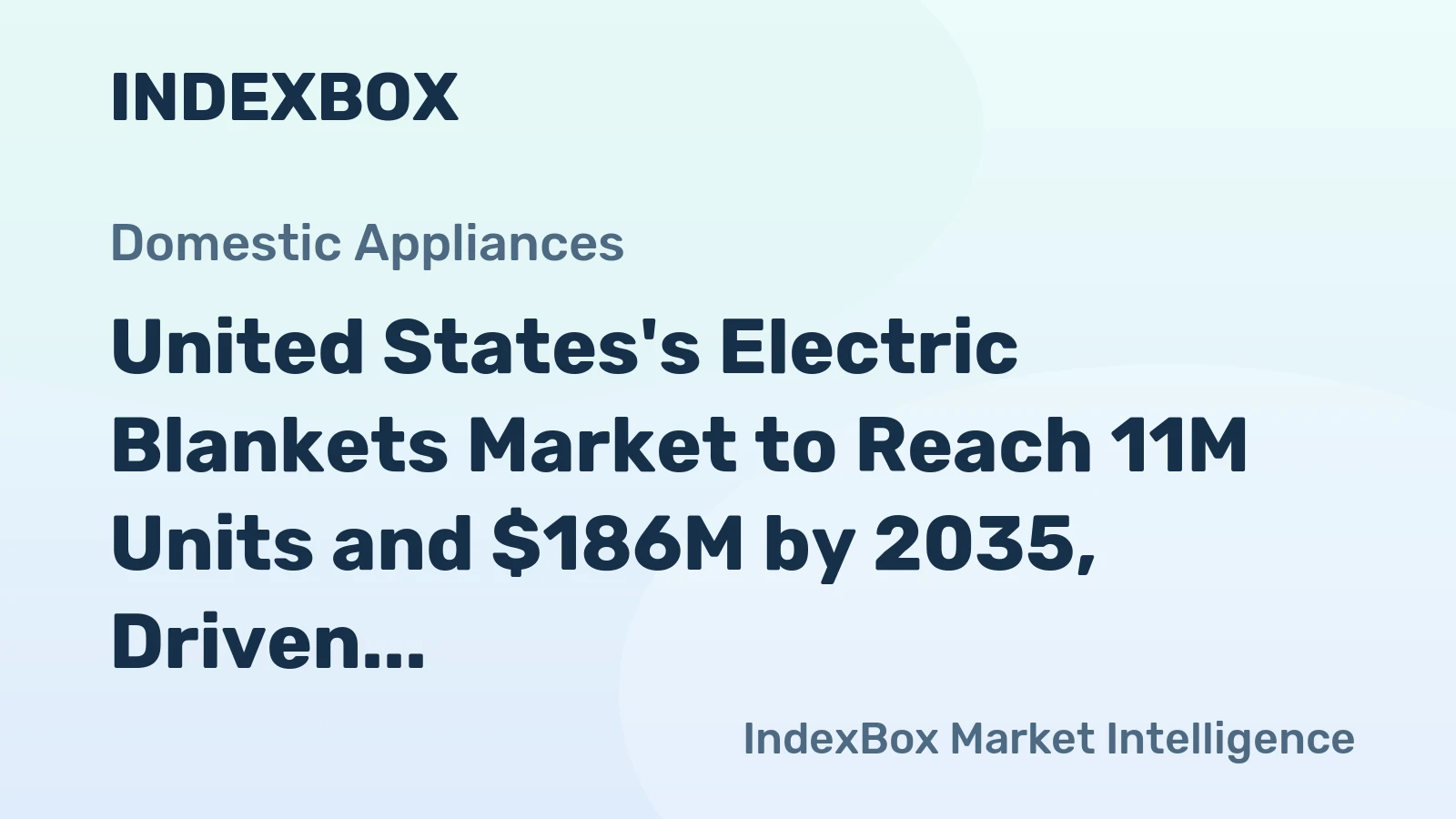 United States's Electric Blankets Market to Reach 11M Units and $186M by 2035, Driven by Increasing Demand