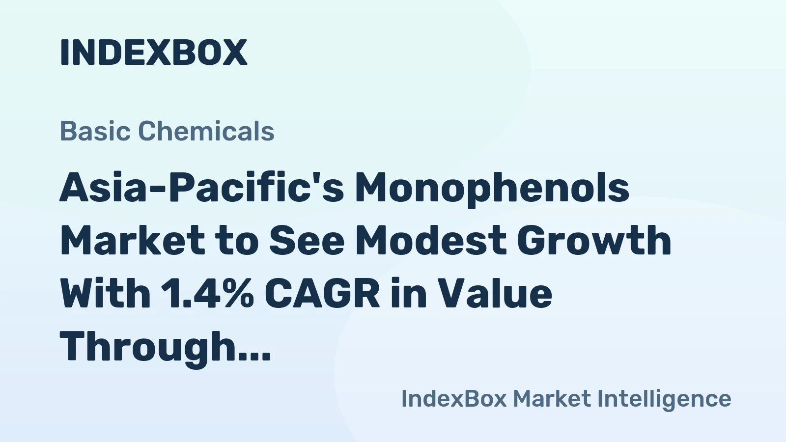Asia-Pacific's Monophenols Market to See Modest Growth With 1.4% CAGR in Value Through 2035