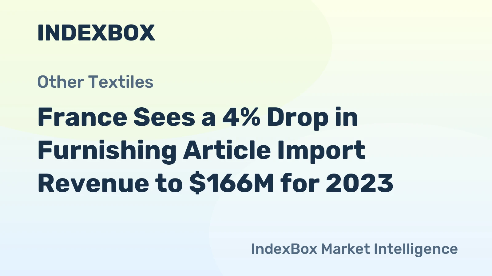 France Sees a 4% Drop in Furnishing Article Import Revenue to $166M for 2023