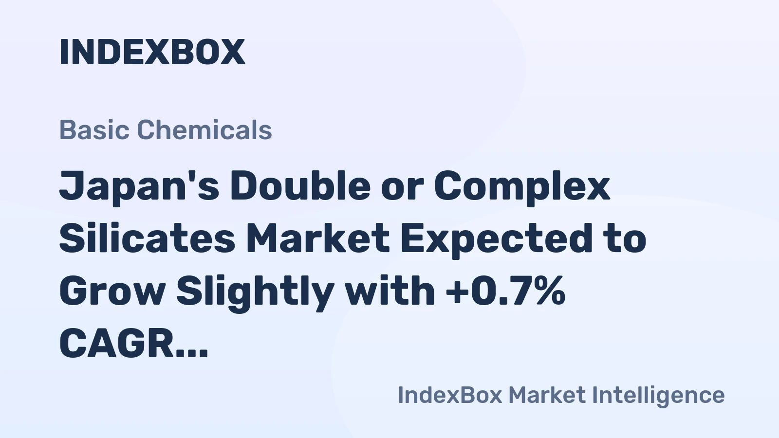 Japan's Double or Complex Silicates Market Expected to Grow Slightly with +0.7% CAGR to Reach 94K tons and $1.2B Value by 2035