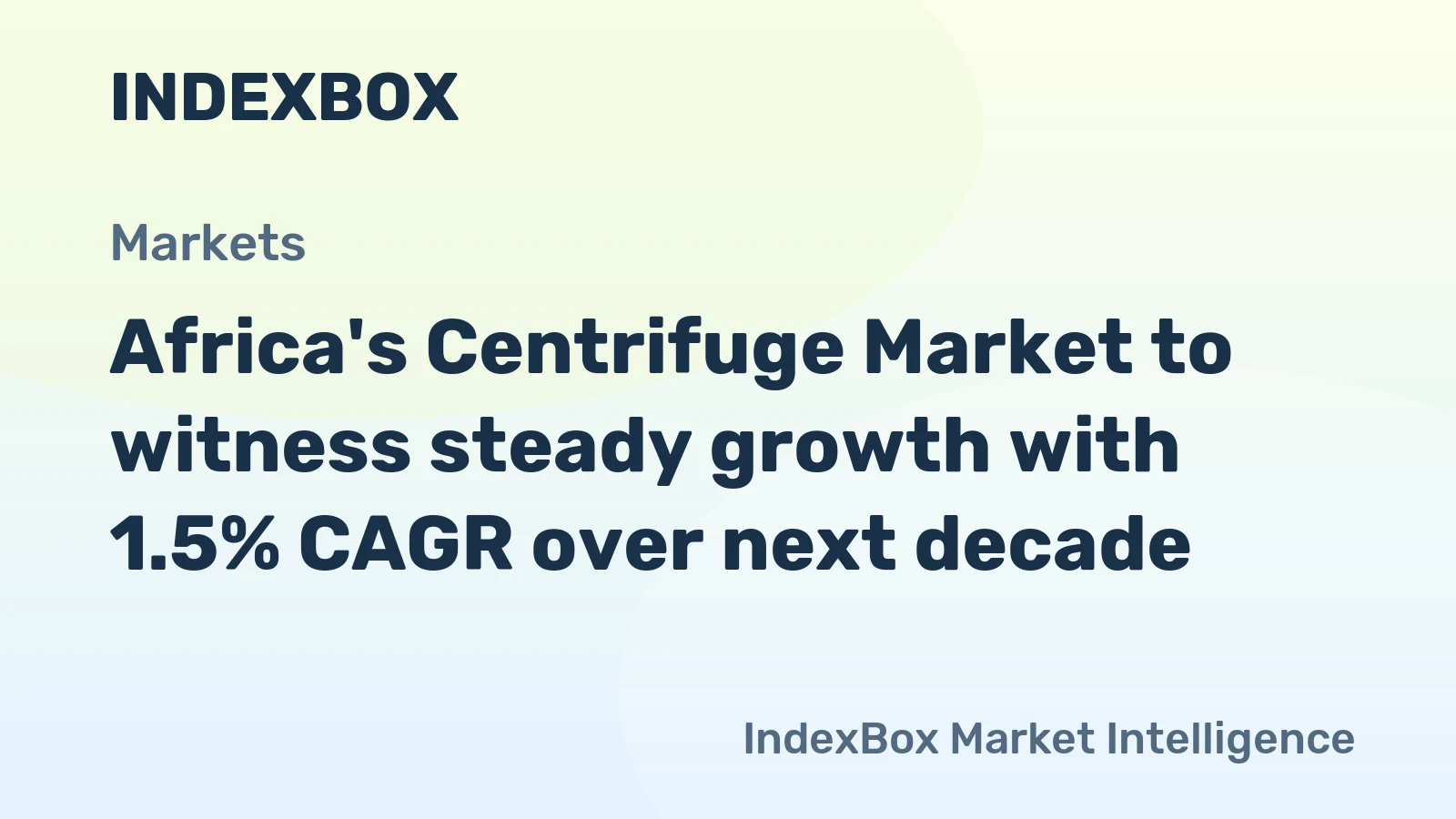 Africa's Centrifuge Market to witness steady growth with 1.5% CAGR over next decade