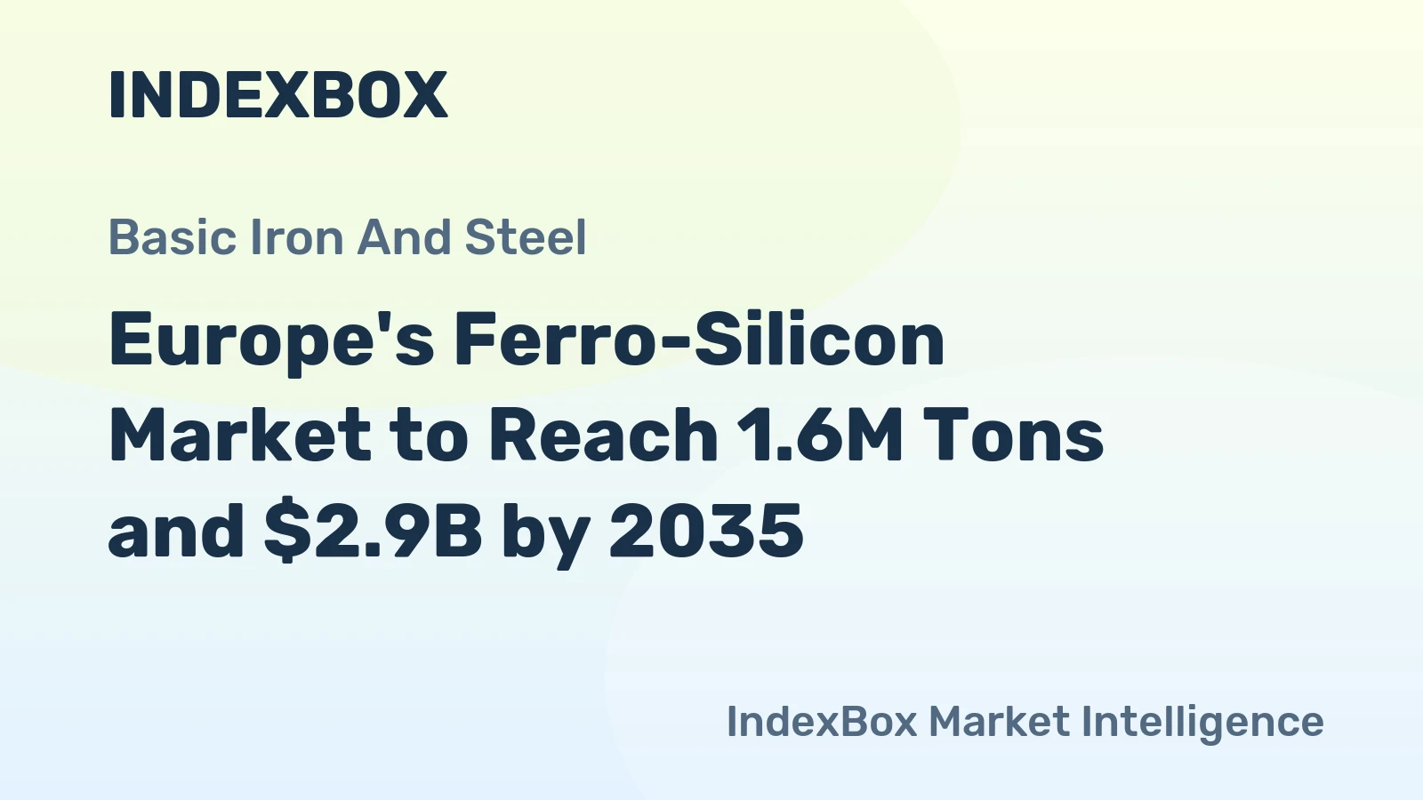 Europe's Ferro-Silicon Market to Reach 1.6M Tons and $2.9B by 2035