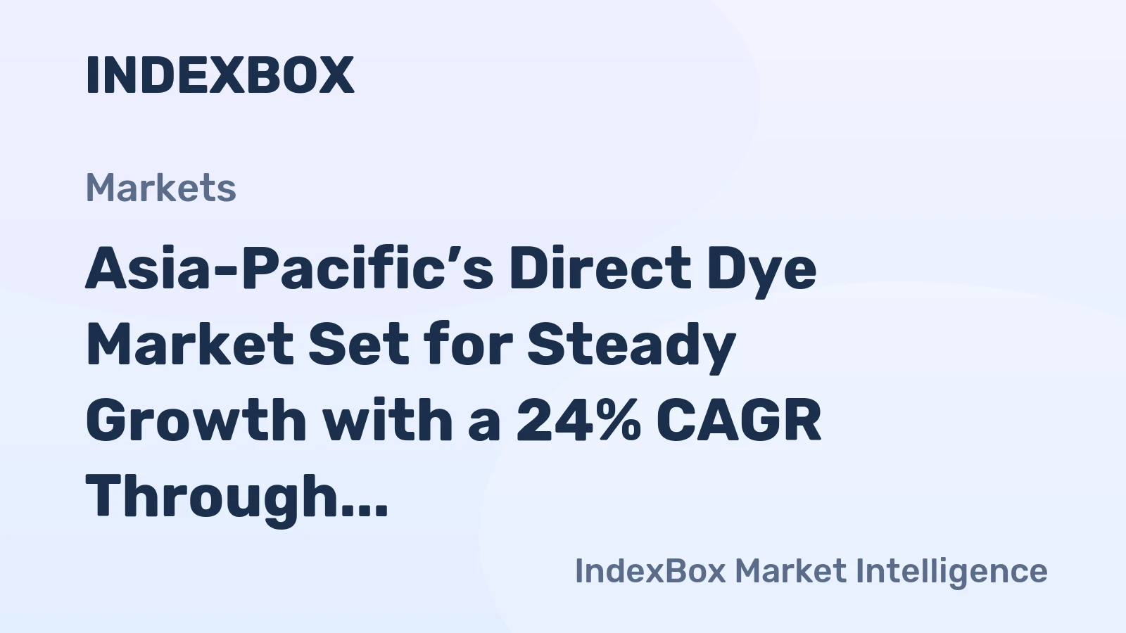 Asia-Pacific’s Direct Dye Market Set for Steady Growth with a 24% CAGR Through 2035