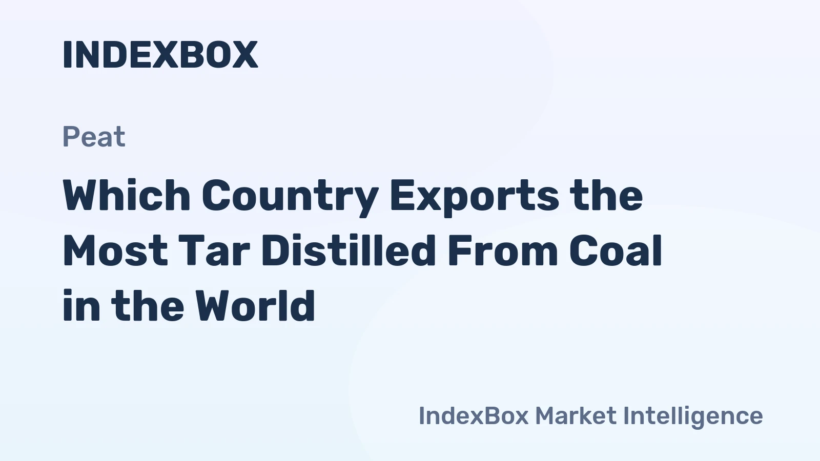 Which Country Exports the Most Tar Distilled From Coal in the World?