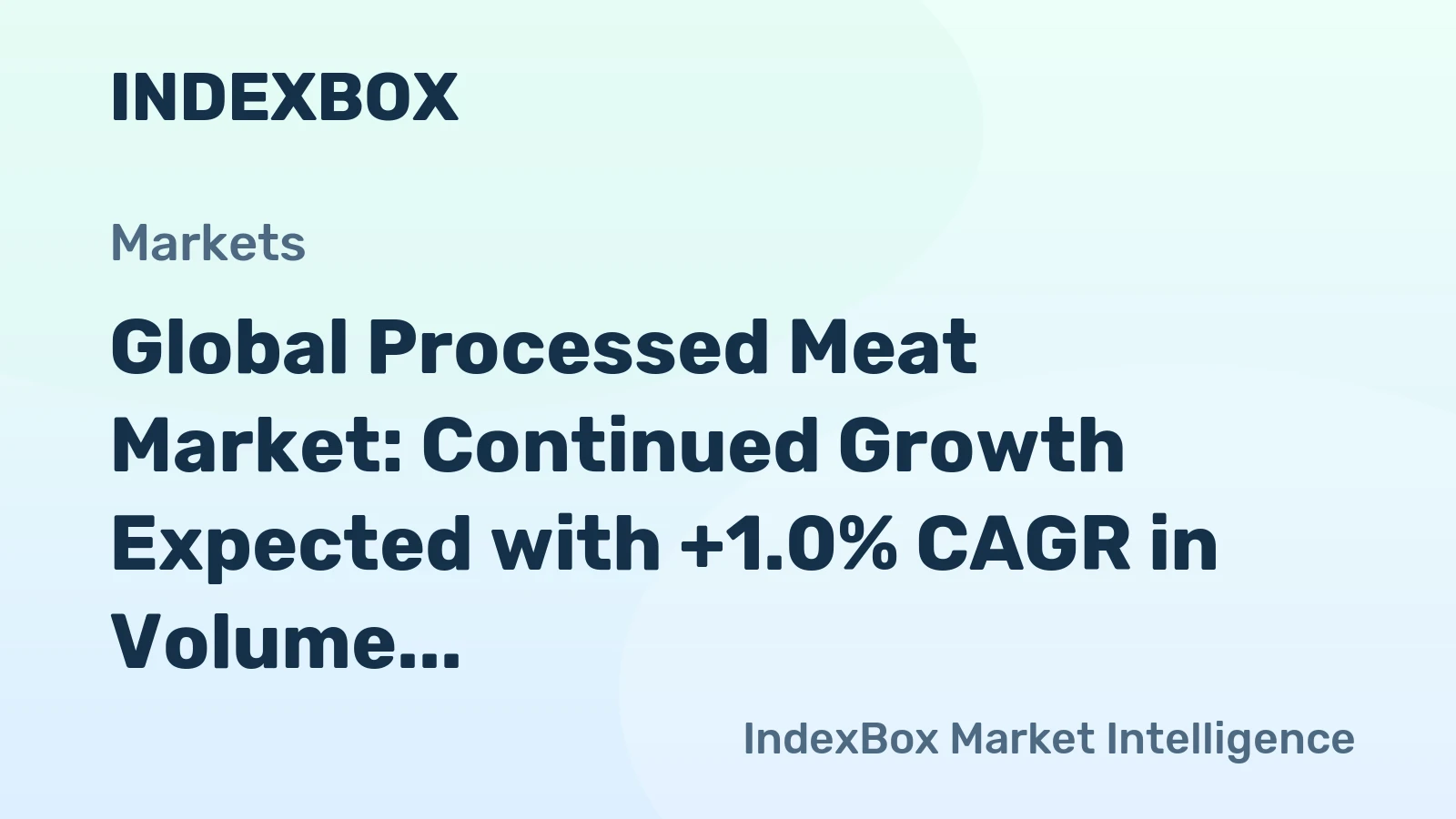 Global Processed Meat Market: Continued Growth Expected with +1.0% CAGR in Volume by 2035