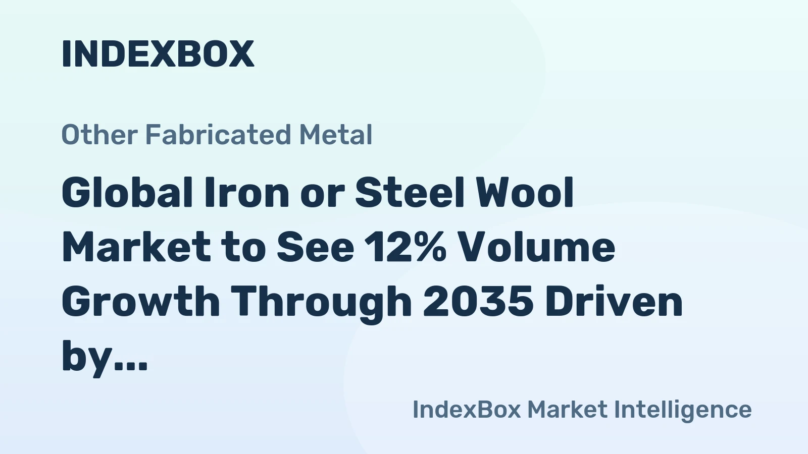 Global Iron or Steel Wool Market to See 12% Volume Growth Through 2035 Driven by Russia's Dominant Position