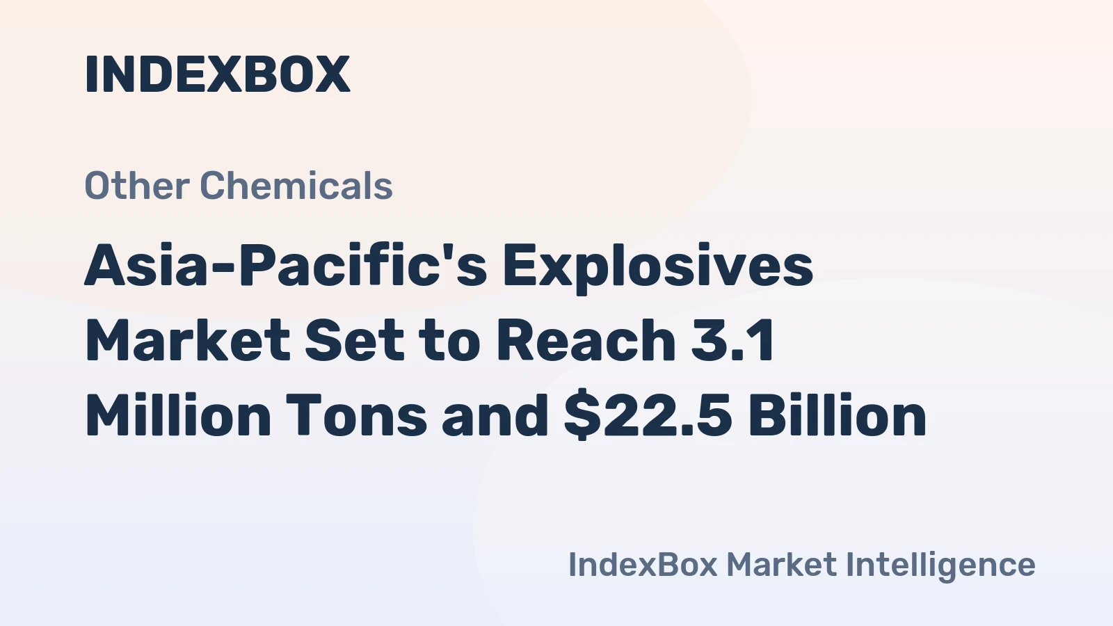 Asia-Pacific's Explosives Market Set to Reach 3.1 Million Tons and $22.5 Billion