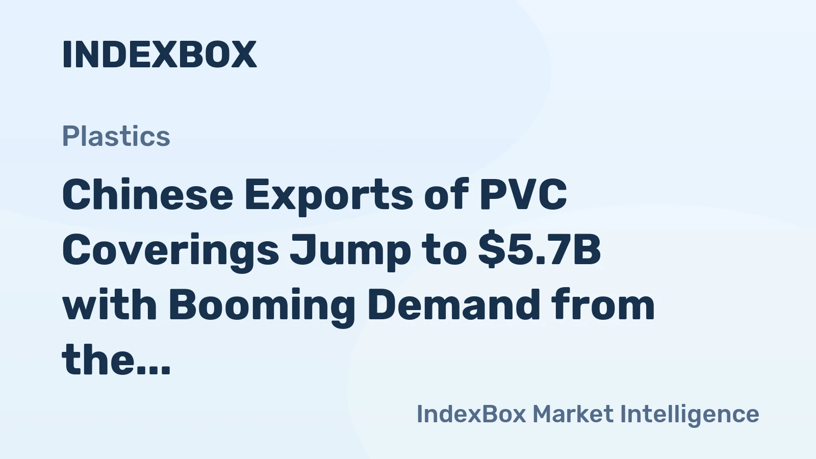 Chinese Exports of PVC Coverings Jump to $5.7B with Booming Demand from the U.S.