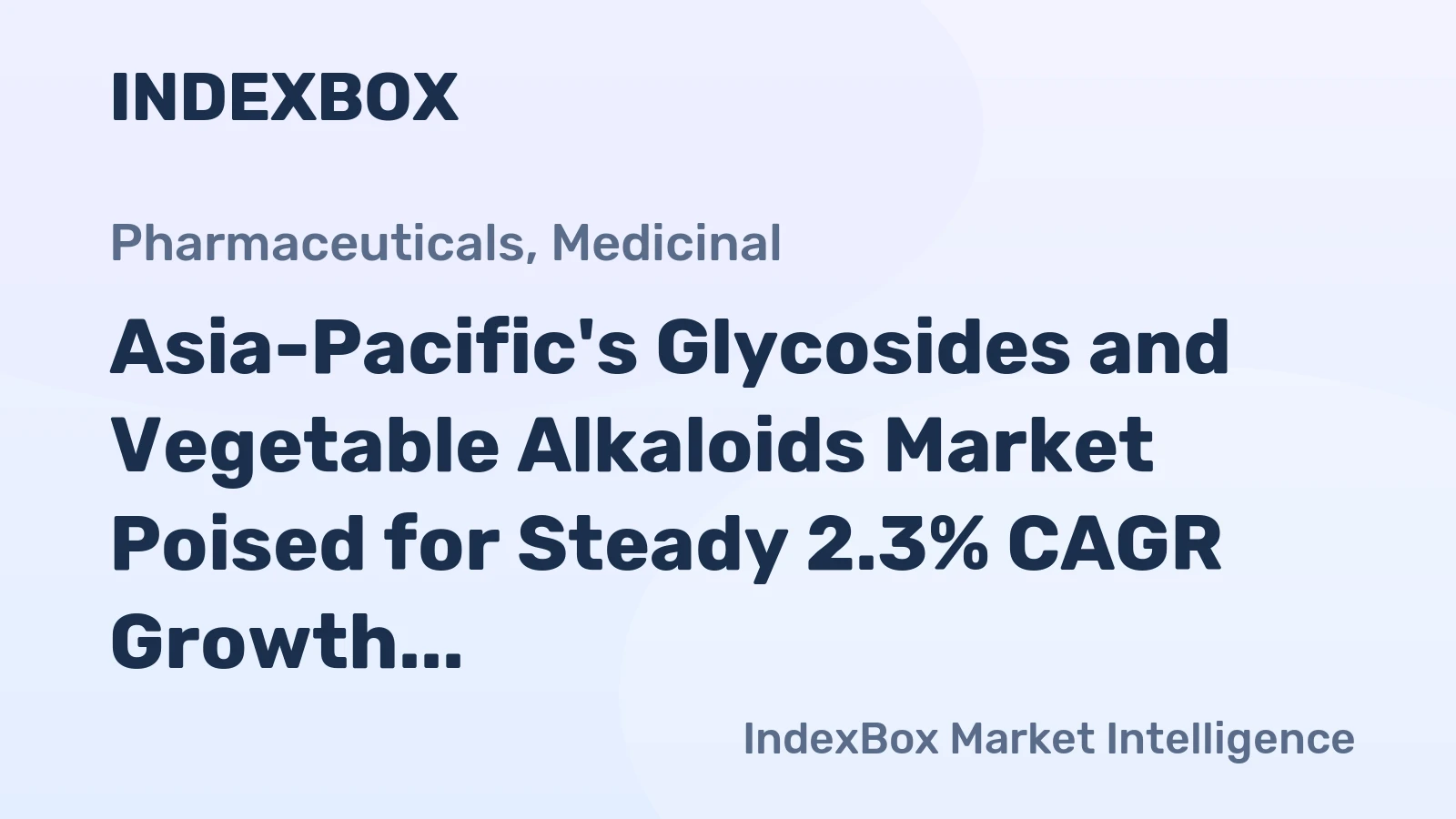 Asia-Pacific's Glycosides and Vegetable Alkaloids Market Poised for Steady 2.3% CAGR Growth