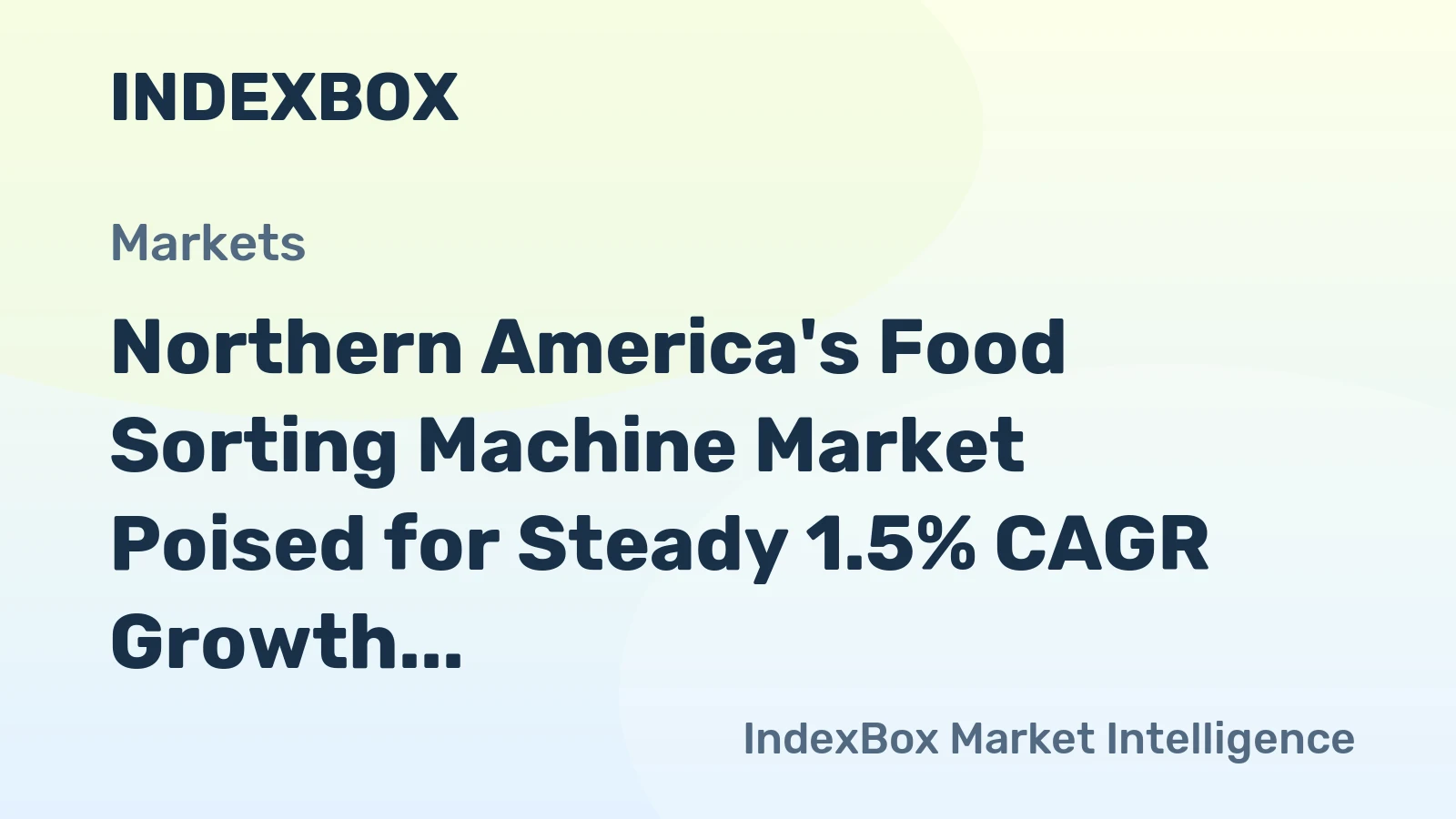 Northern America's Food Sorting Machine Market Poised for Steady 1.5% CAGR Growth
