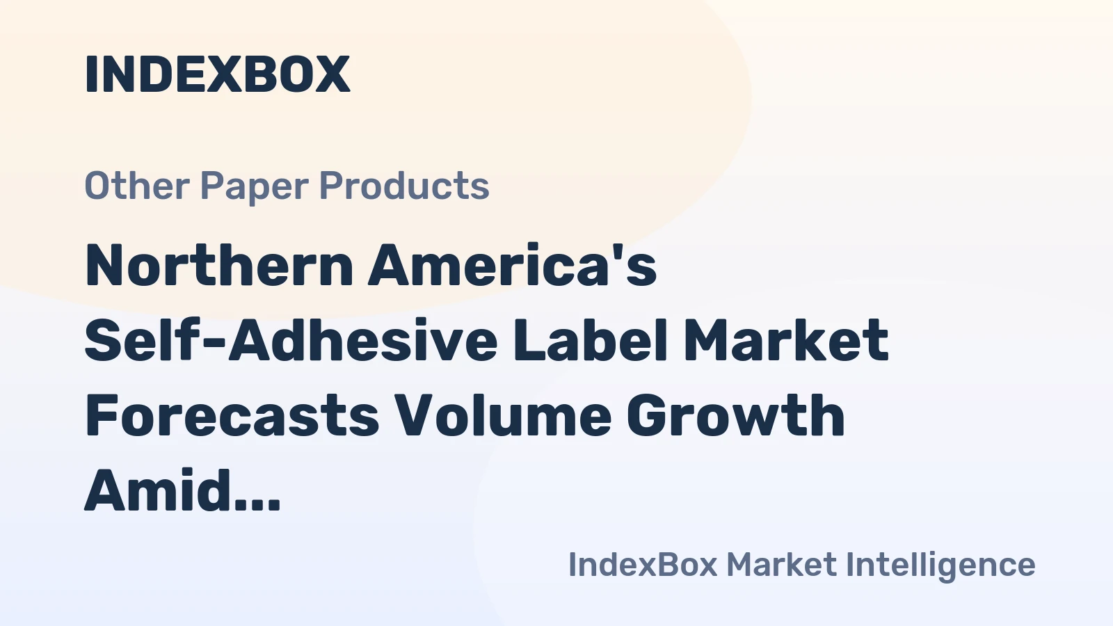 Northern America's Self-Adhesive Label Market Forecasts Volume Growth Amid a Value Decline With a -3.8% CAGR