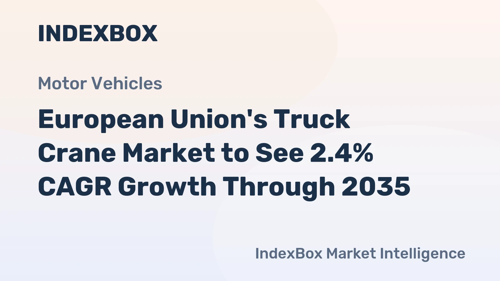 European Union's Truck Crane Market to See 2.4% CAGR Growth Through 2035