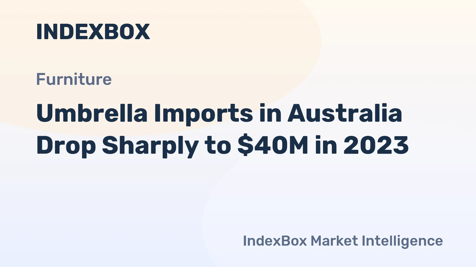 Umbrella Imports in Australia Drop Sharply to $40M in 2023